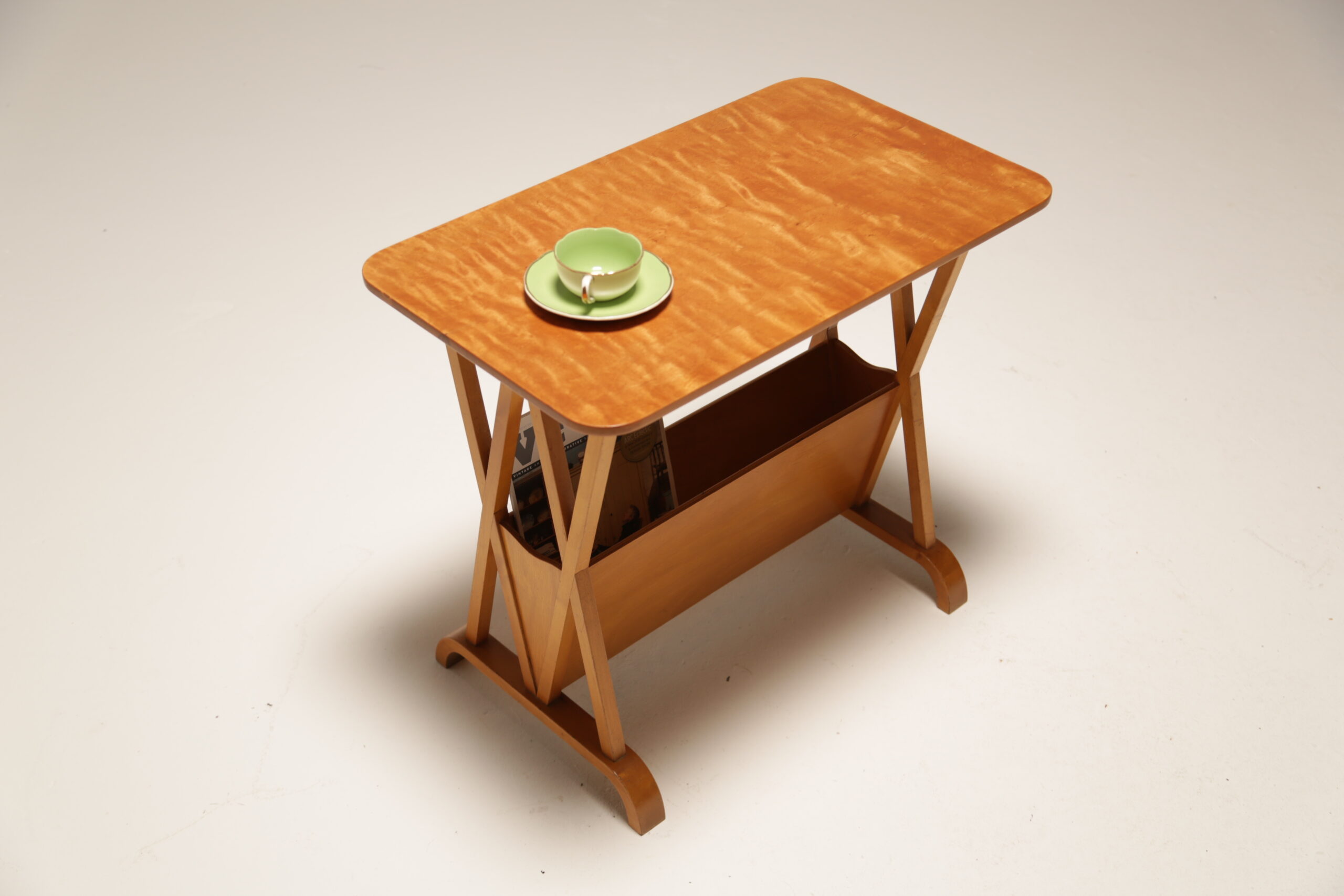 Vintage Beech Wood Magazine Table | The Vintage Hub